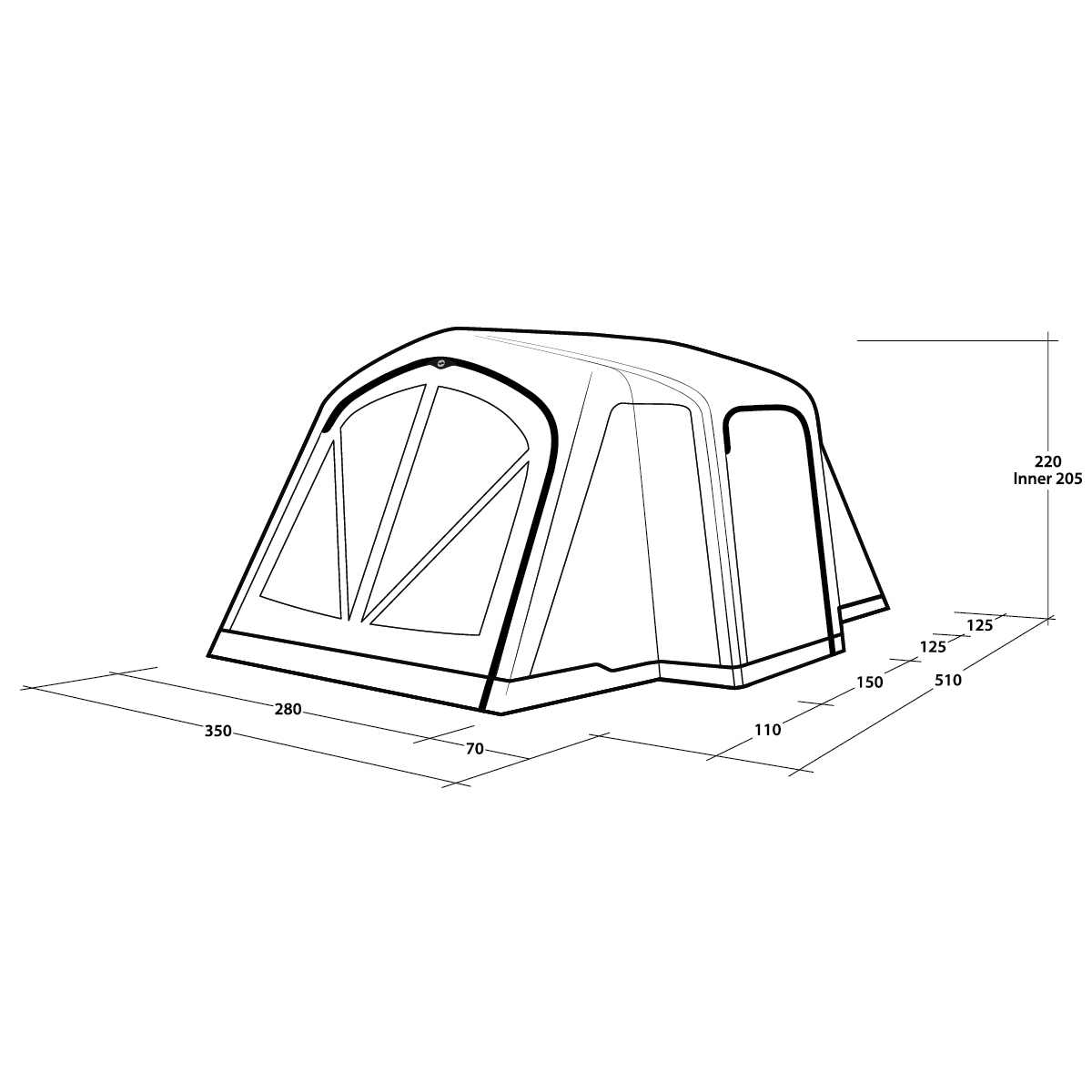 OUTWELL - Montana 4 Air | Lufttelt | 4 pers.